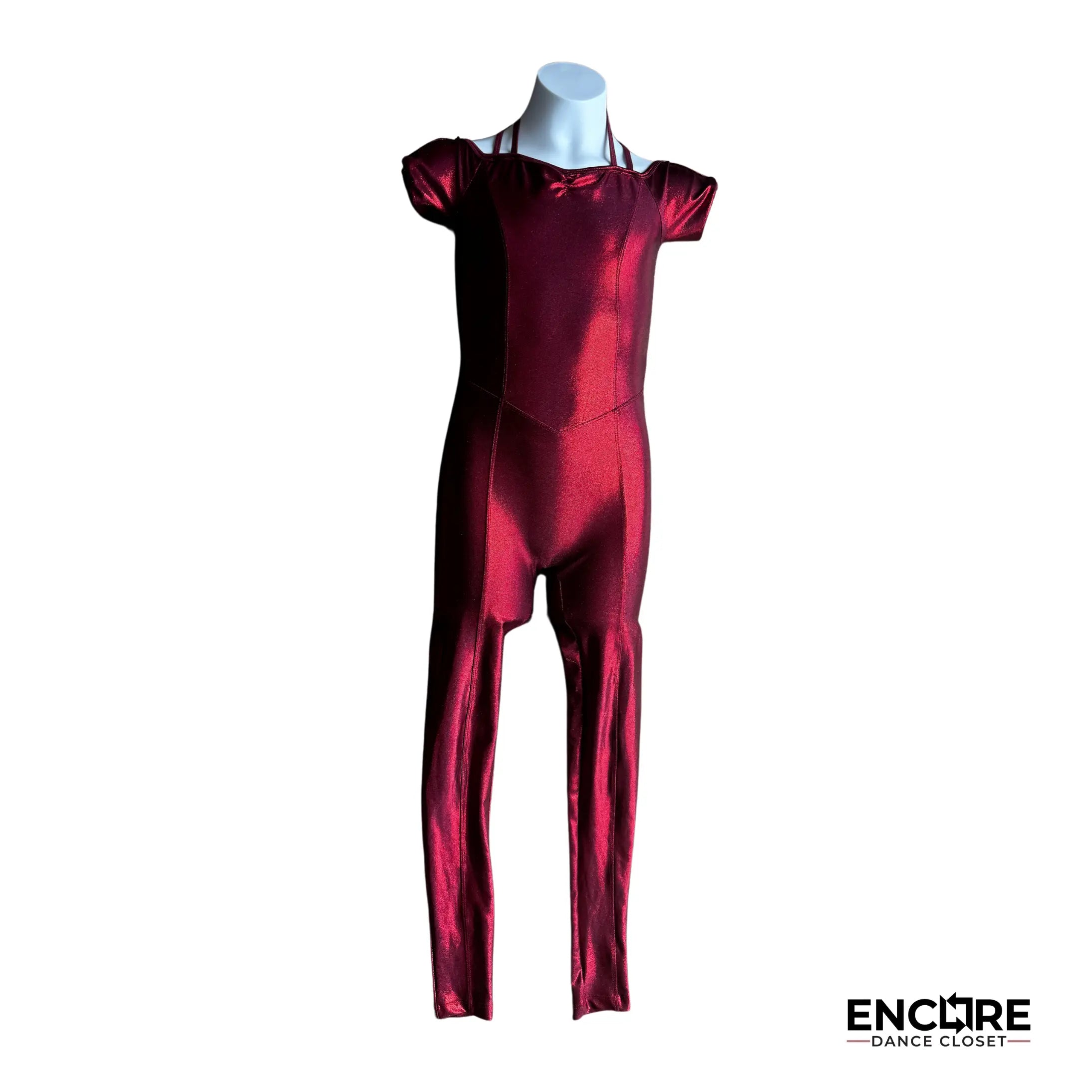 Shiny Red Unitard - Encore Dance Closet
